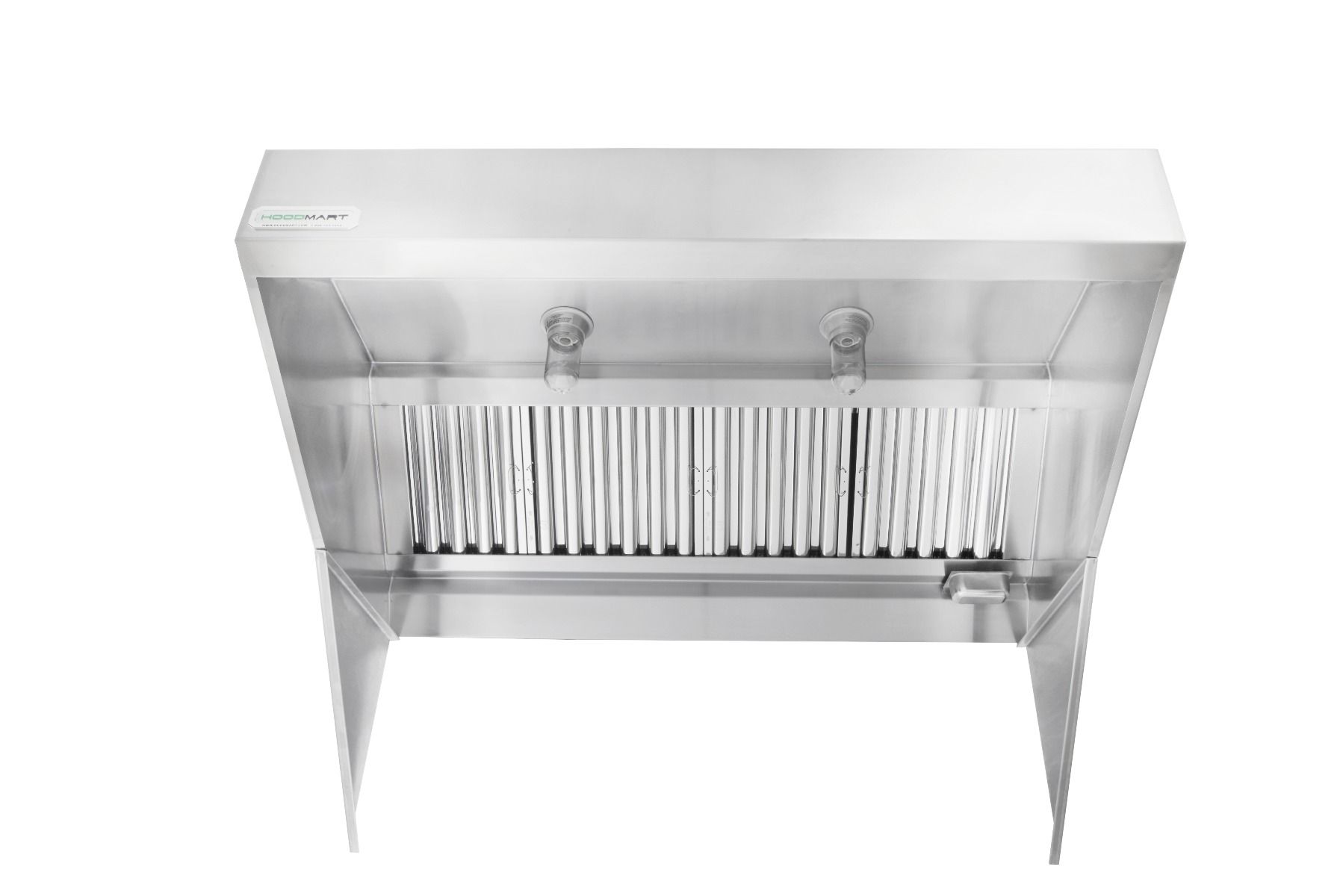 Hoodmart Low Ceiling Sloped Front Wall Canopy Hood Package W/Eco Makeup ...