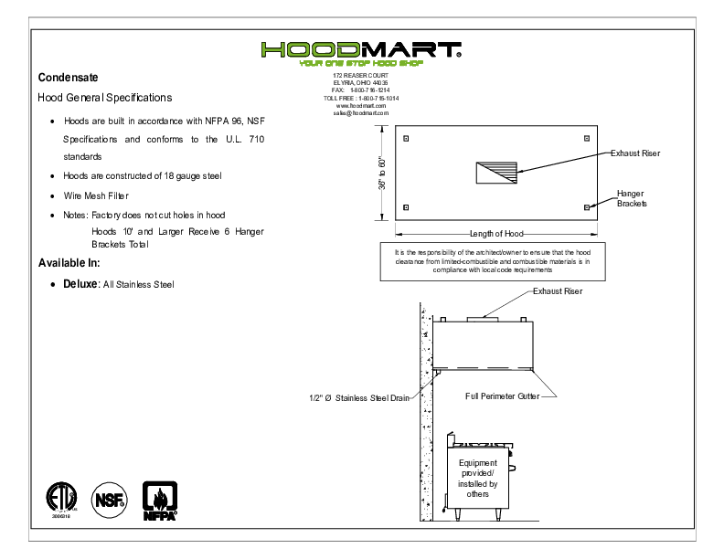 Condensate Hood Type 2