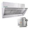 HoodMart Restaurant Low Proximity Backshelf Hood System 4' x 23"